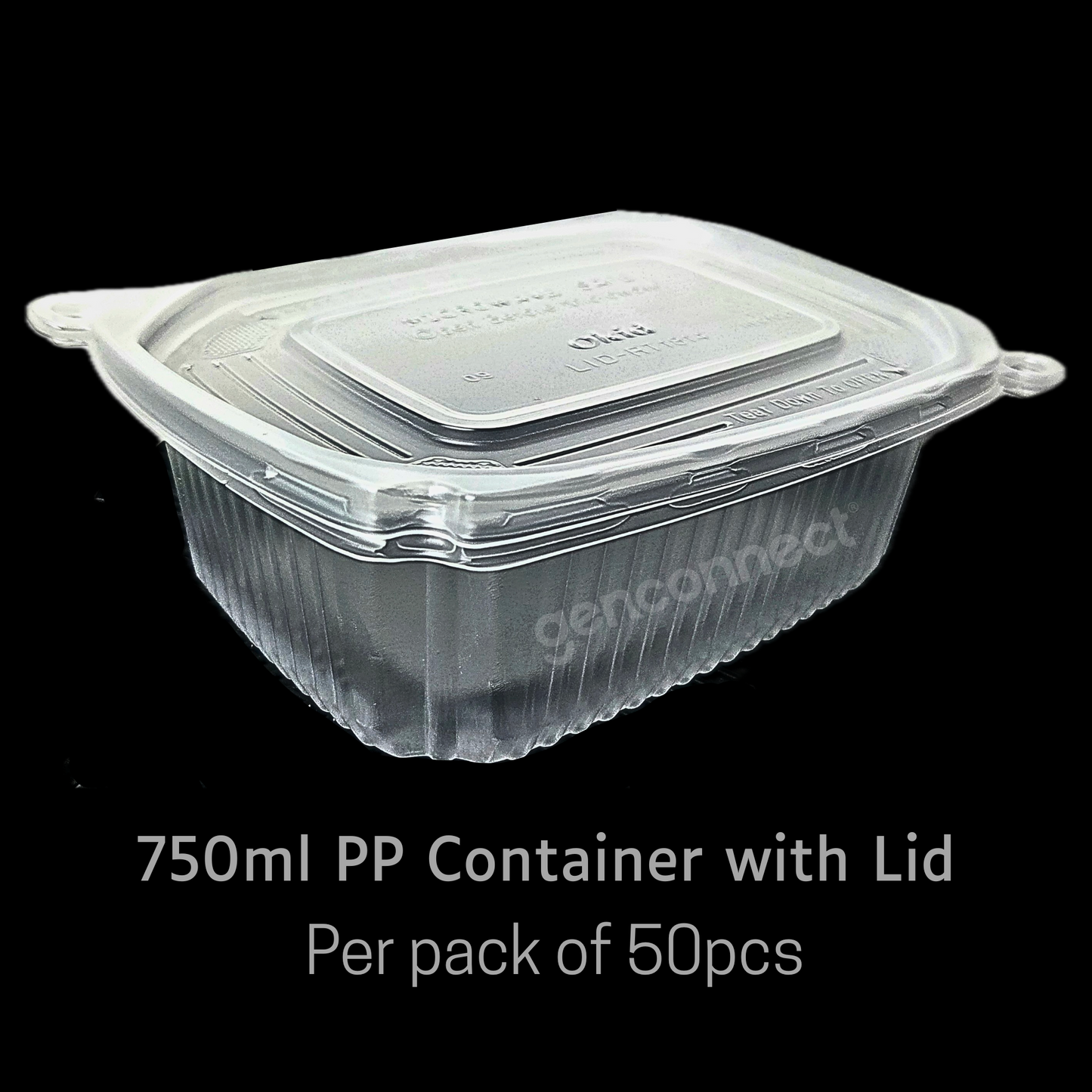 PP Container with Lid Set - 750ML (50pcs) – Genconnect