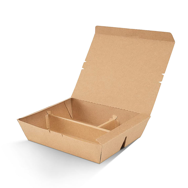 3-Compartment Kraft Bento Box – Genconnect